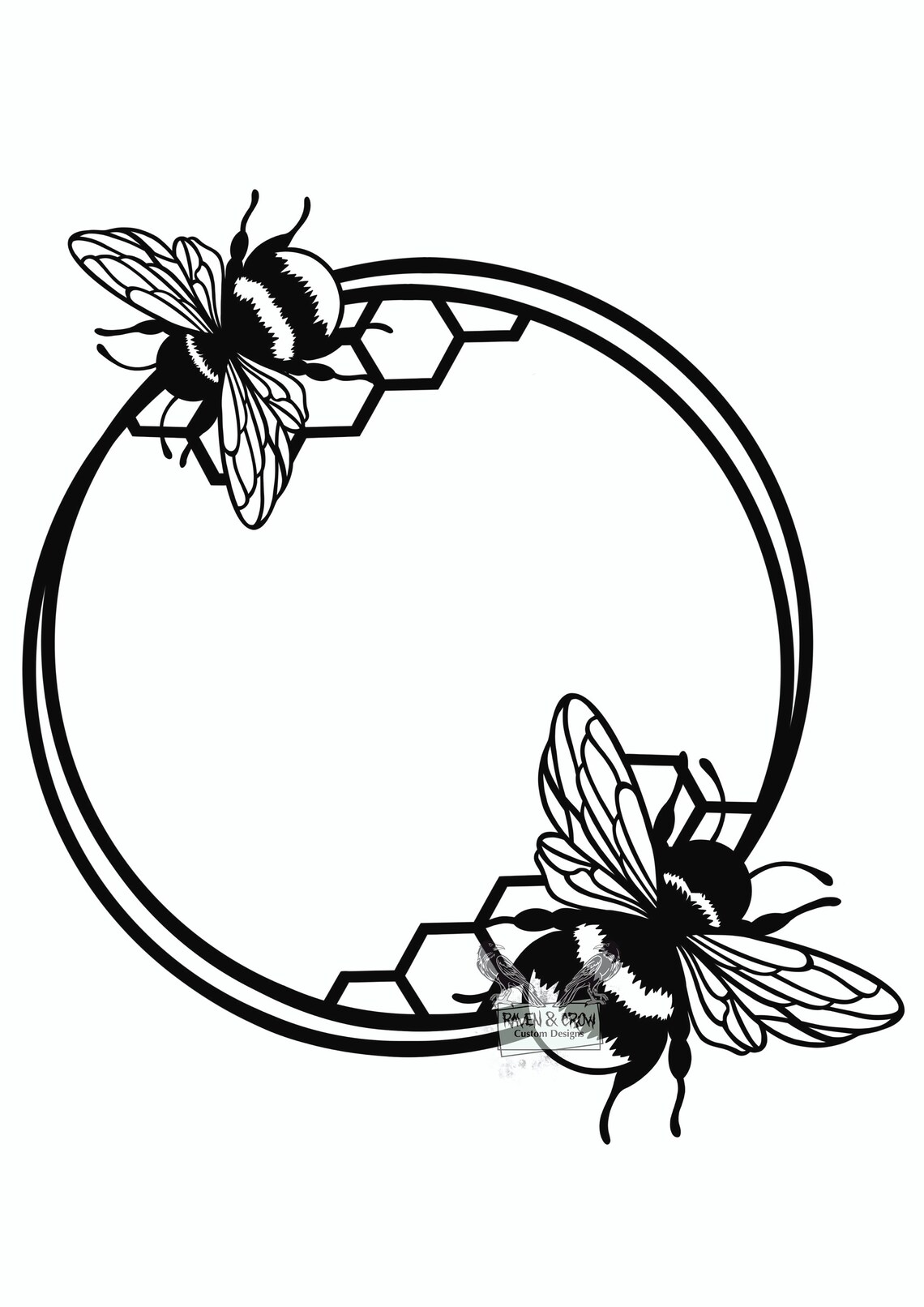 Bumble Bee- Bee Frame- Instant Download-png-jpg- SVG- Files Included ...