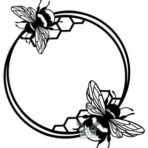 Bumble Bee- Bee Frame- Instant Download-png-jpg- SVG- Files Included ...