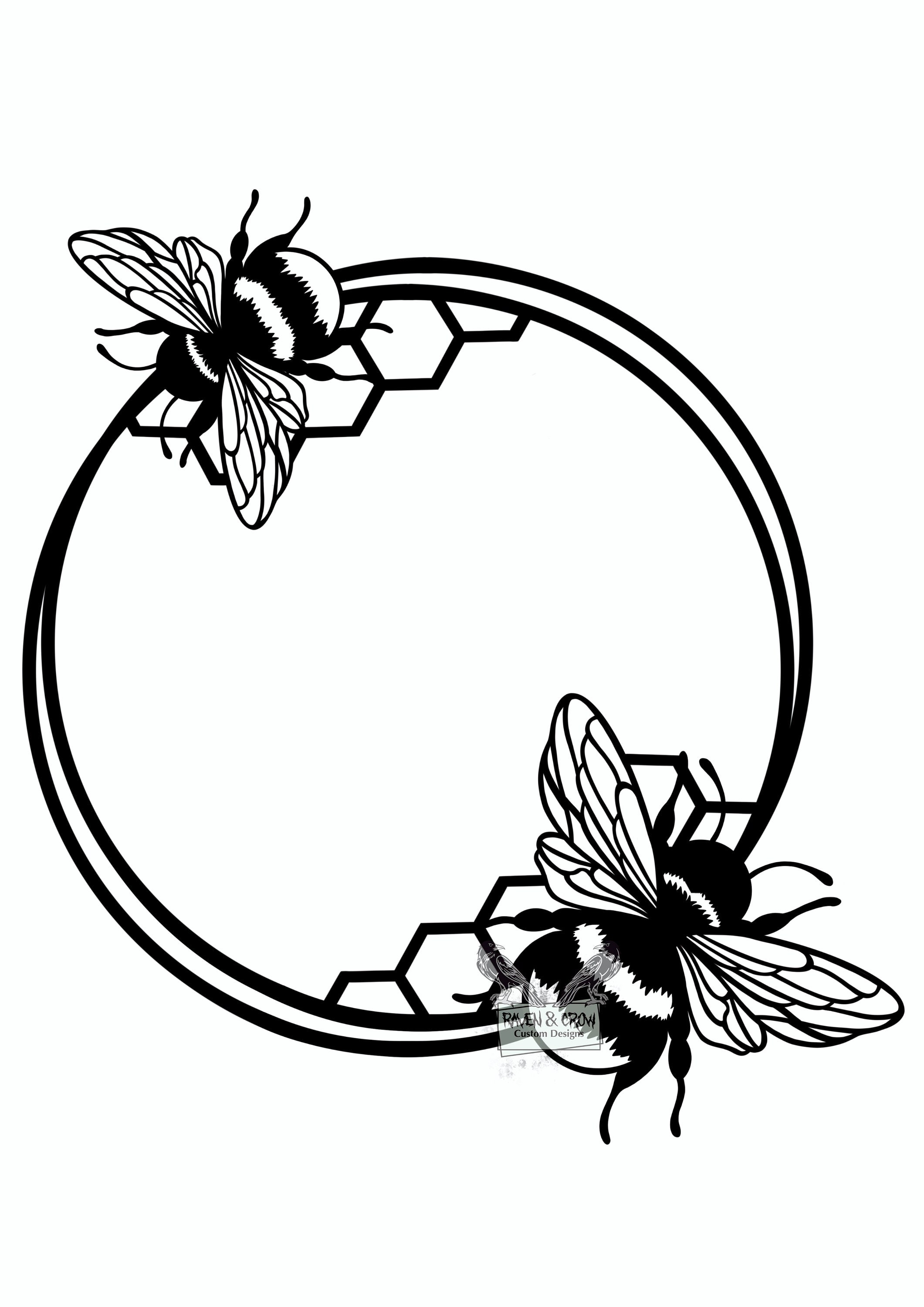 Bumble Bee- Bee Frame- Instant Download-png-jpg- SVG- Files Included ...