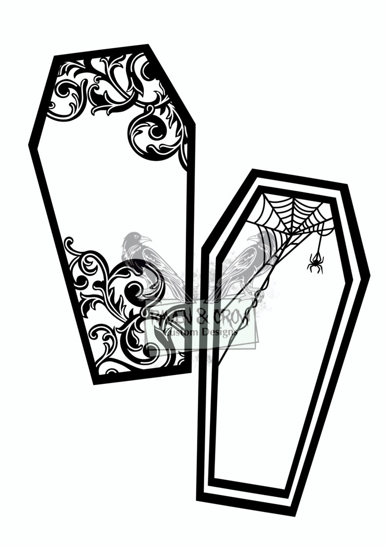 4x Coffin- Halloween-spooky- SVG- Instant Download-png-jpg- Files ...
