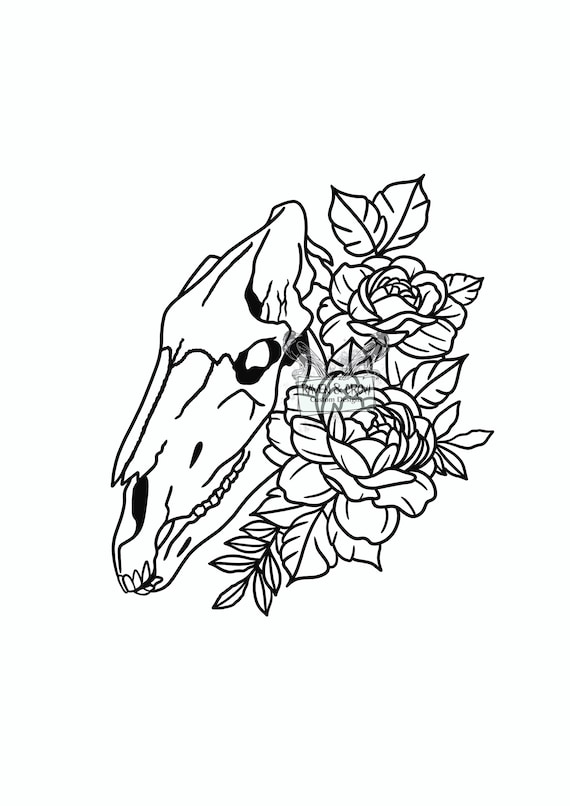 Horse Skull Tattoo