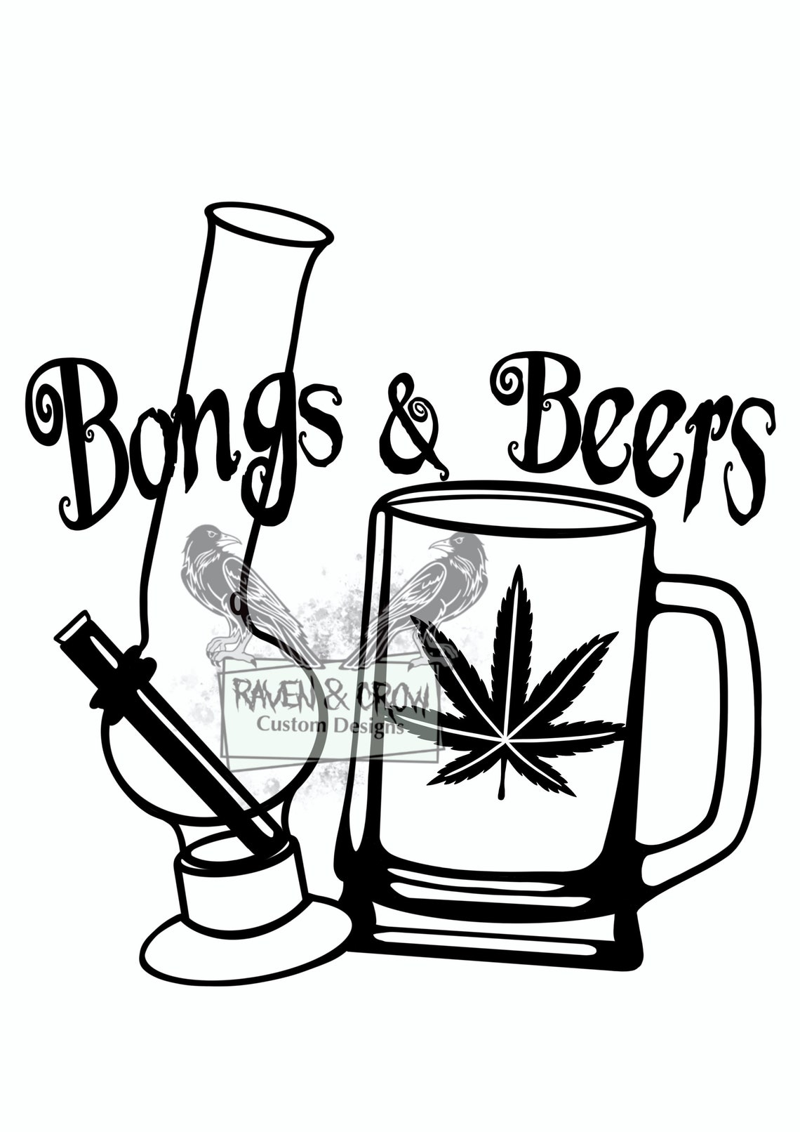 18 NSFW Bongs and Beers Pot Smoker SVG Instant Download-png-jpg SVG ...