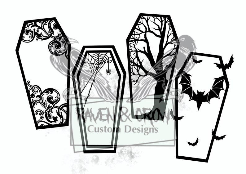 4x Coffin Halloween-spooky SVG Instant Download-png-jpg - Etsy