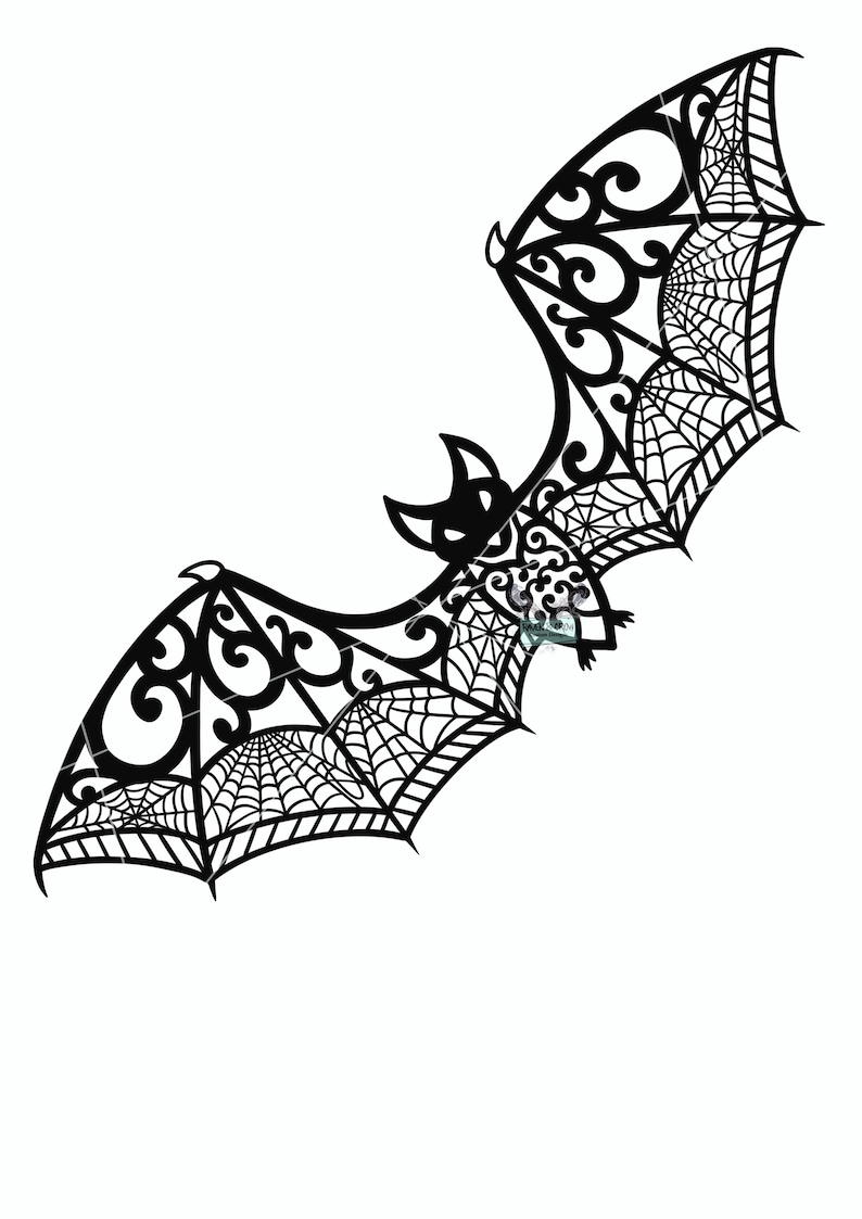 Lace Wing Bat SVG – Spider Web Graphic, Cut File (digital Download) - Etsy