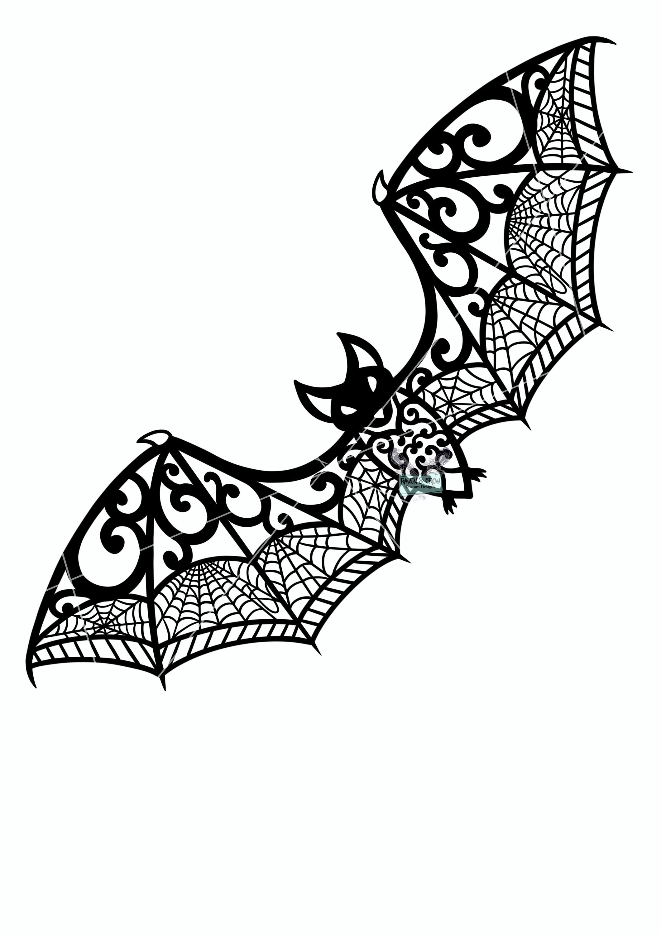 Lace Wing Bat SVG – Spider Web Graphic, Cut File (digital Download) - Etsy