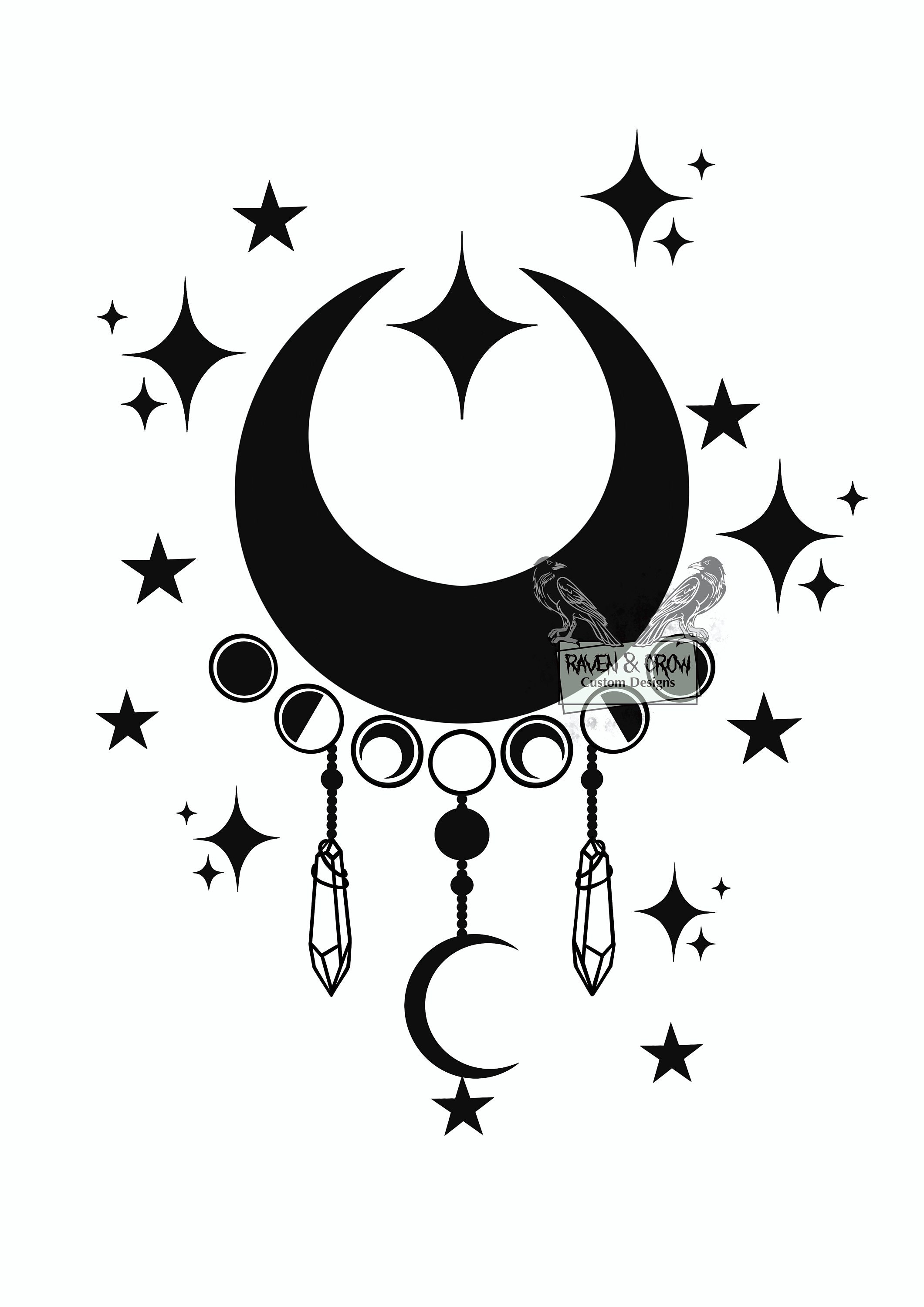 Witch-moon Phase-instant Download- Svg-png-jpg Files Included- Graphic ...