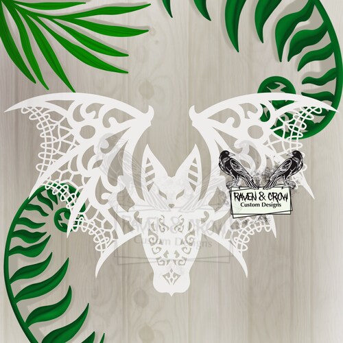 Lace-bat-halloween-gothic Style-instant Download Svg-png-jpg - Etsy
