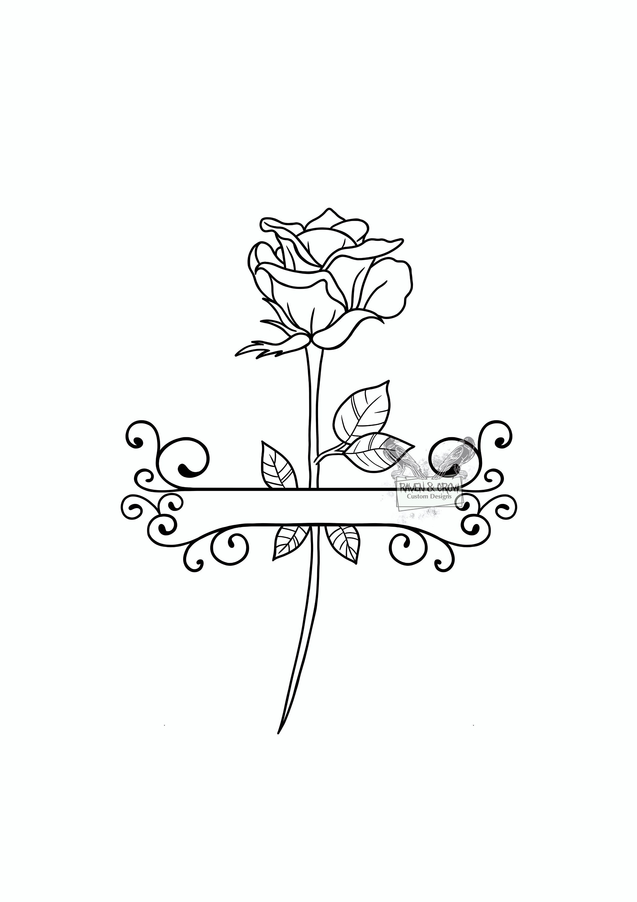 Long Stem Rose-monogram-instant Download- Svg-png-jpg Files Included ...