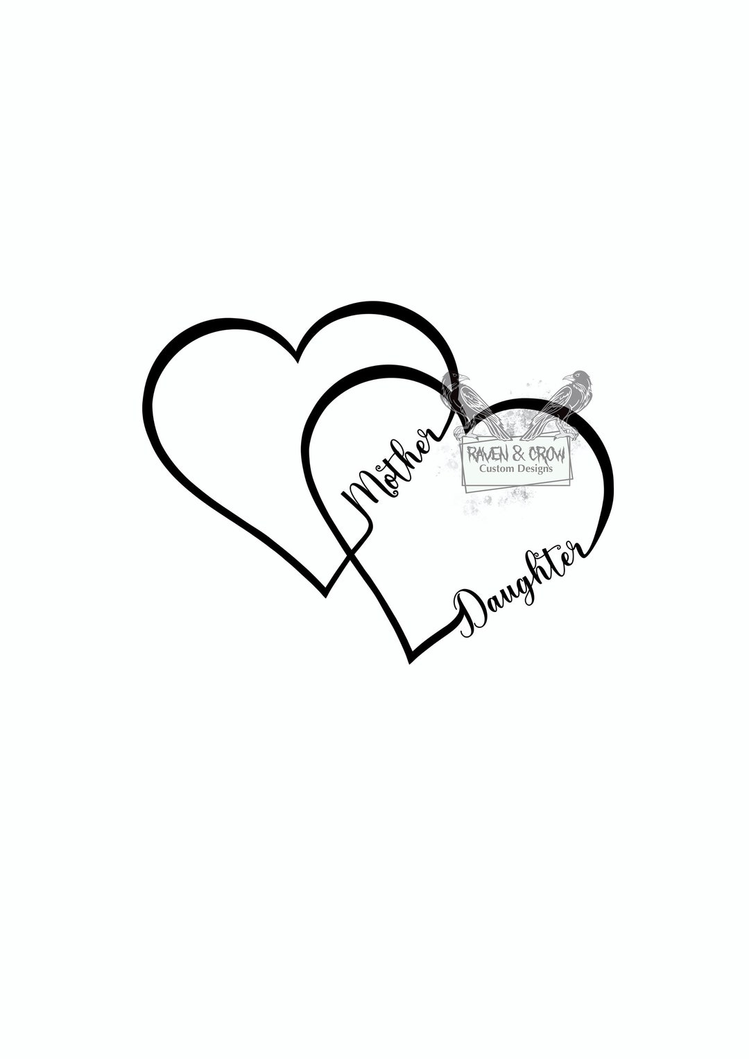 Mother and Daughter- Double Heart-instant Download- Svg-png-jpg Files ...