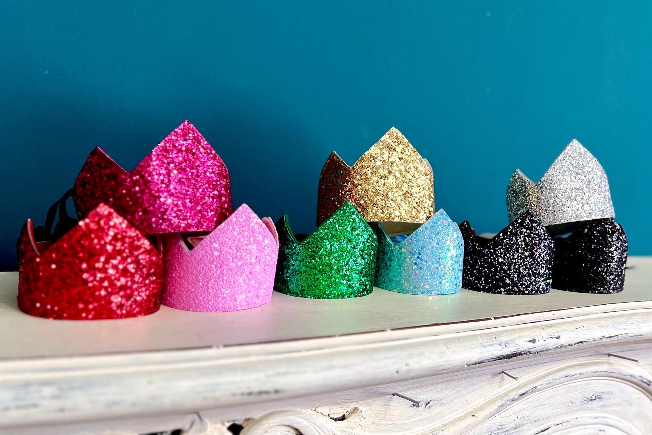 Glitter Princess Crown Princess Dress up Crown Customizable Felt Crowns ...