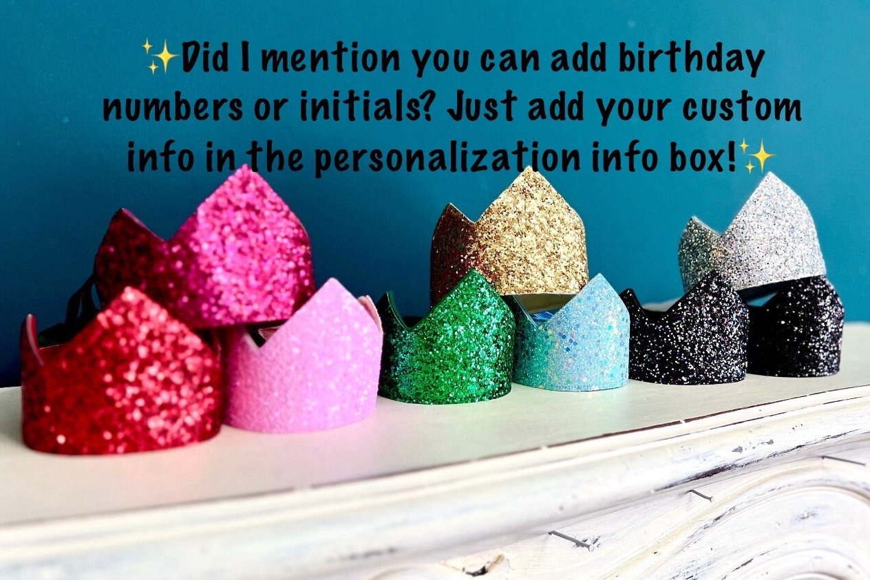 Glitter Princess Crown Princess Dress up Crown Customizable Felt Crowns ...