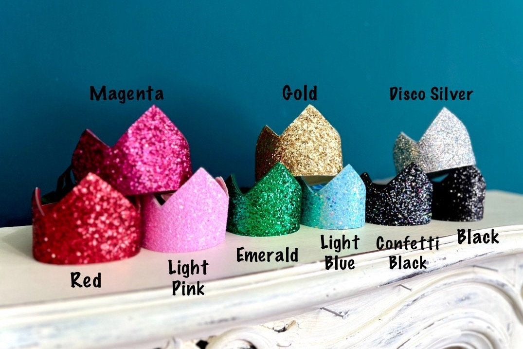 Glitter Princess Crown Princess Dress up Crown Customizable Felt Crowns ...