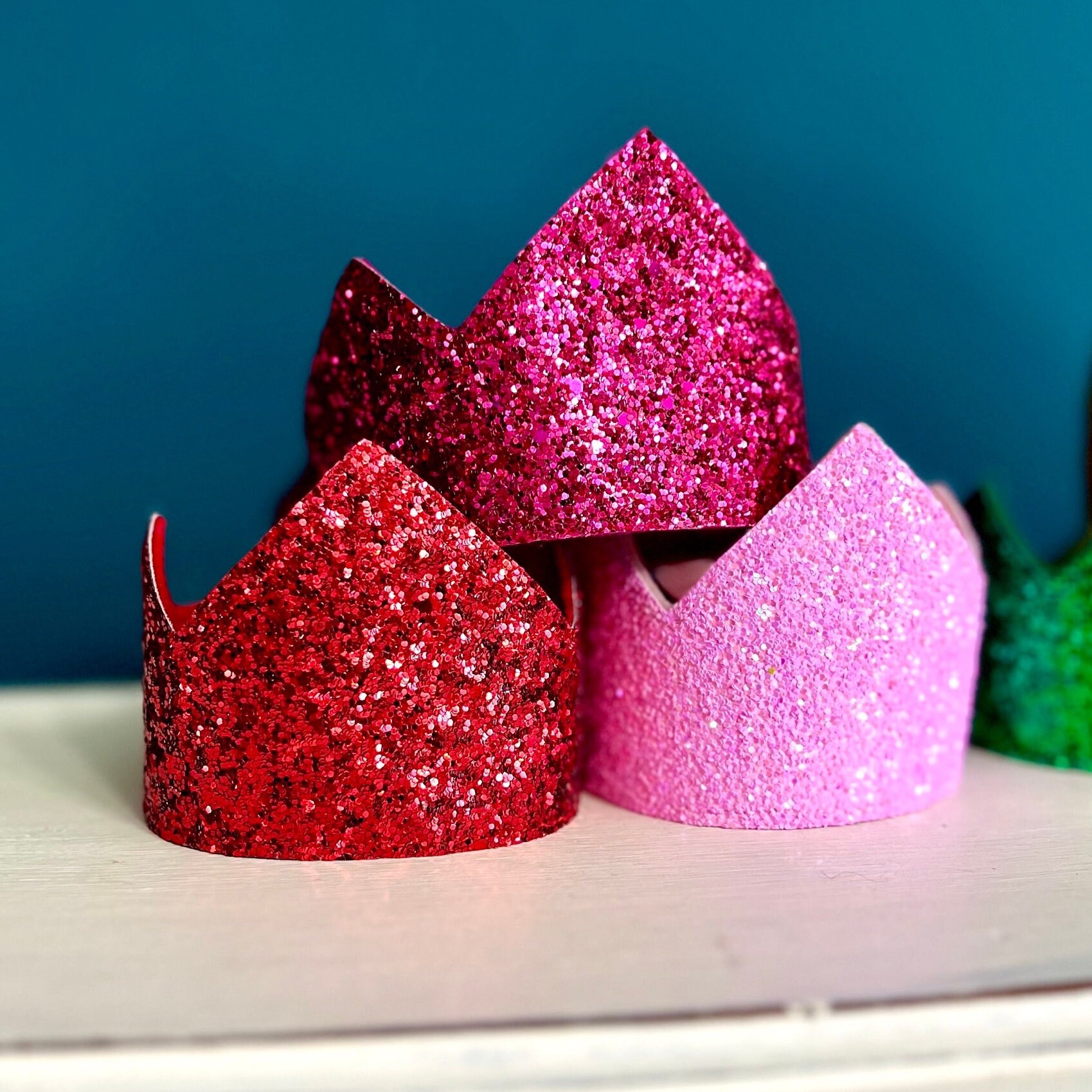 Glitter Princess Crown Princess Dress up Crown Customizable Felt Crowns ...