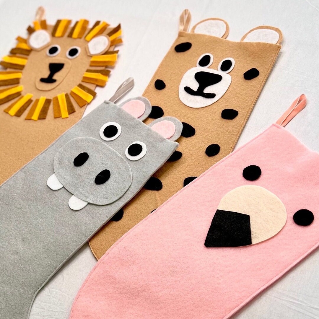 Animal Christmas Stocking Flamingo Stocking Lion Stocking Cheetah ...