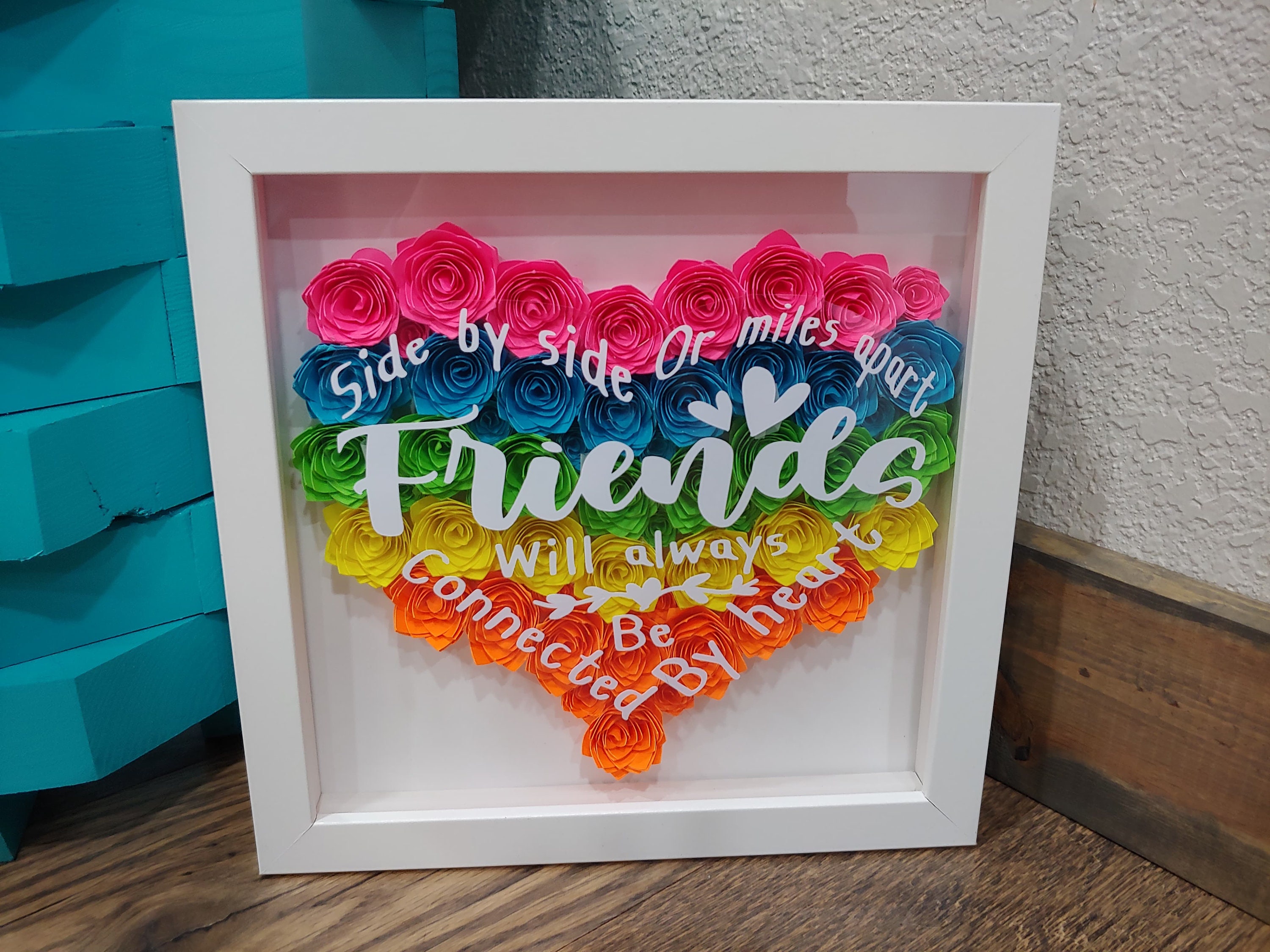 Forever Heart Friendship Shadow Box - Etsy