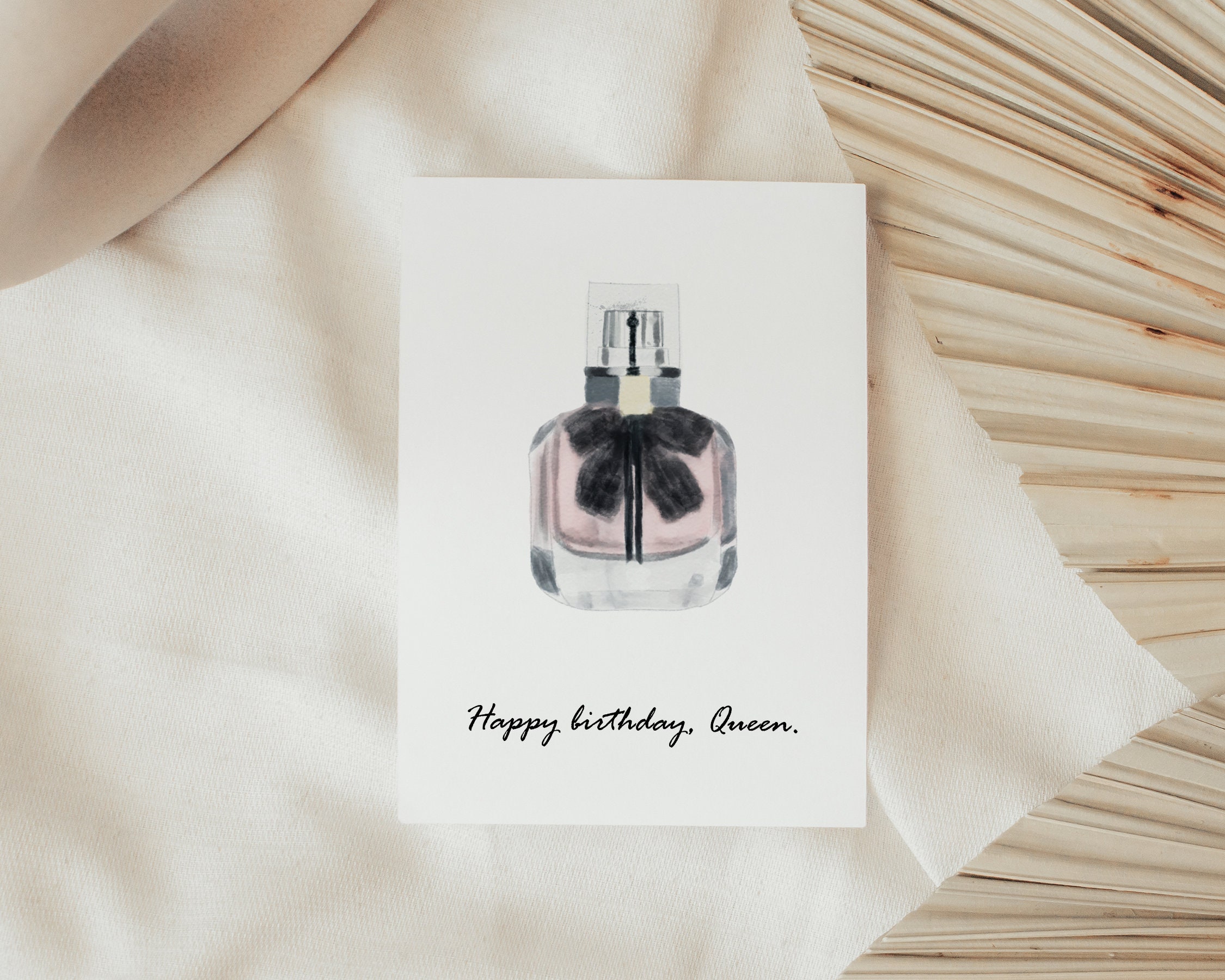 PRINTABLE Birthday Card With Perfume Bottle - Happy Birthday Card ...