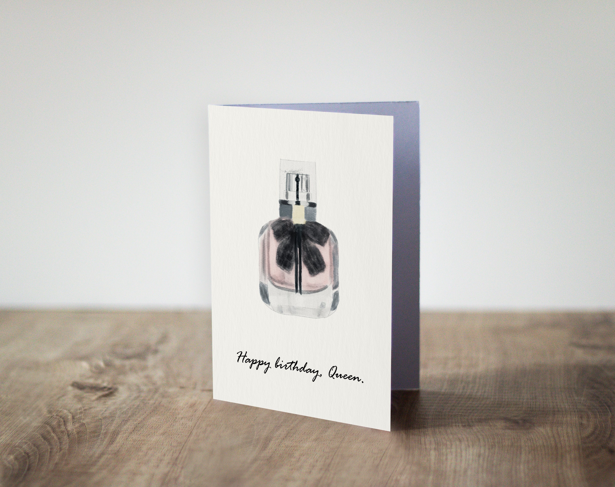 PRINTABLE Birthday Card With Perfume Bottle - Happy Birthday Card ...