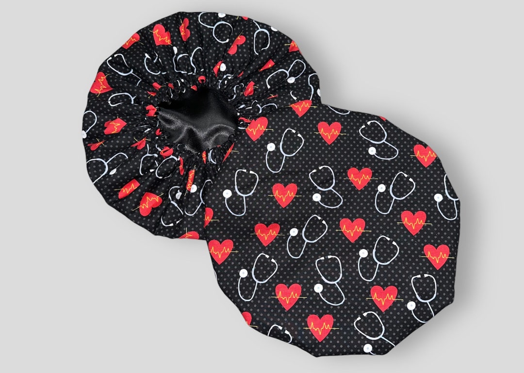 First Aid Satin Lined Bonnet/medical Cap - Etsy