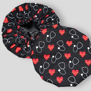 First Aid Satin Lined Bonnet/medical Cap - Etsy