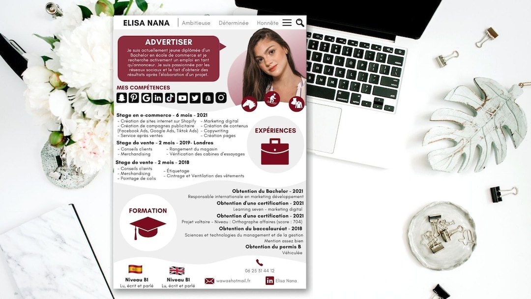Resume Template - Customizable CV - Tailor-made Curriculum Vitae - CV ...