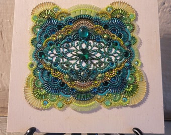 Wall Art - Home Decor - Handmade Beaded Wall Art - Colorful and Ready ...