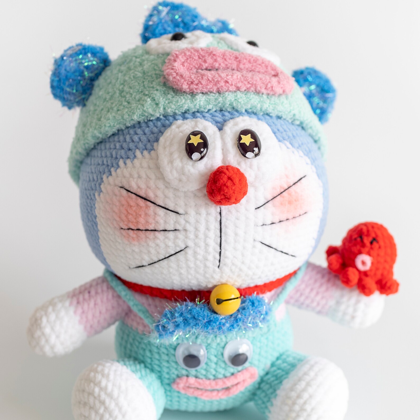 Crochet Doraemon Doll, Handmade Doraemon, Amigurumi Doraemon Toy ...