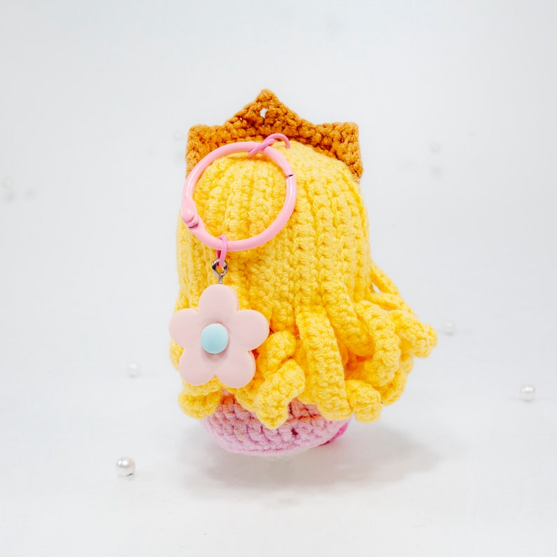 Crochet Princess Doll, Princess Keychain, Amigurumi Princess Keychain ...