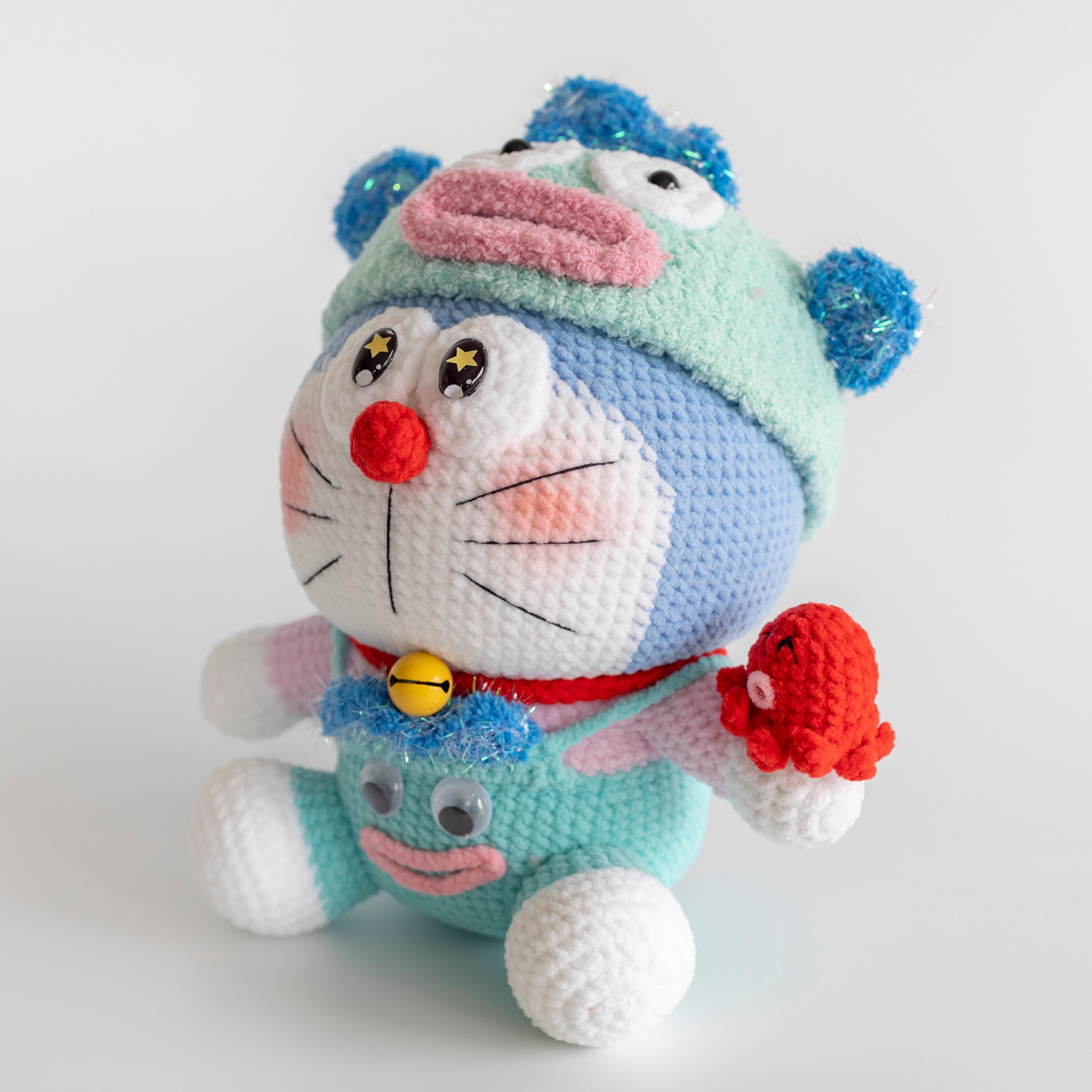 Crochet Doraemon Doll, Handmade Doraemon, Amigurumi Doraemon Toy ...