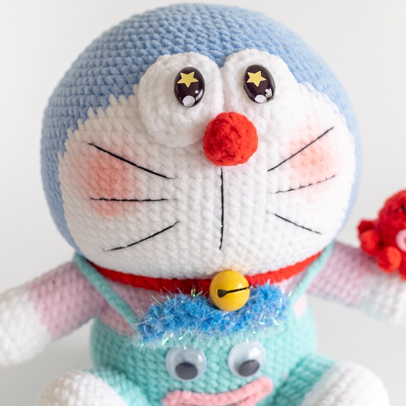 Crochet Doraemon Doll, Handmade Doraemon, Amigurumi Doraemon Toy ...