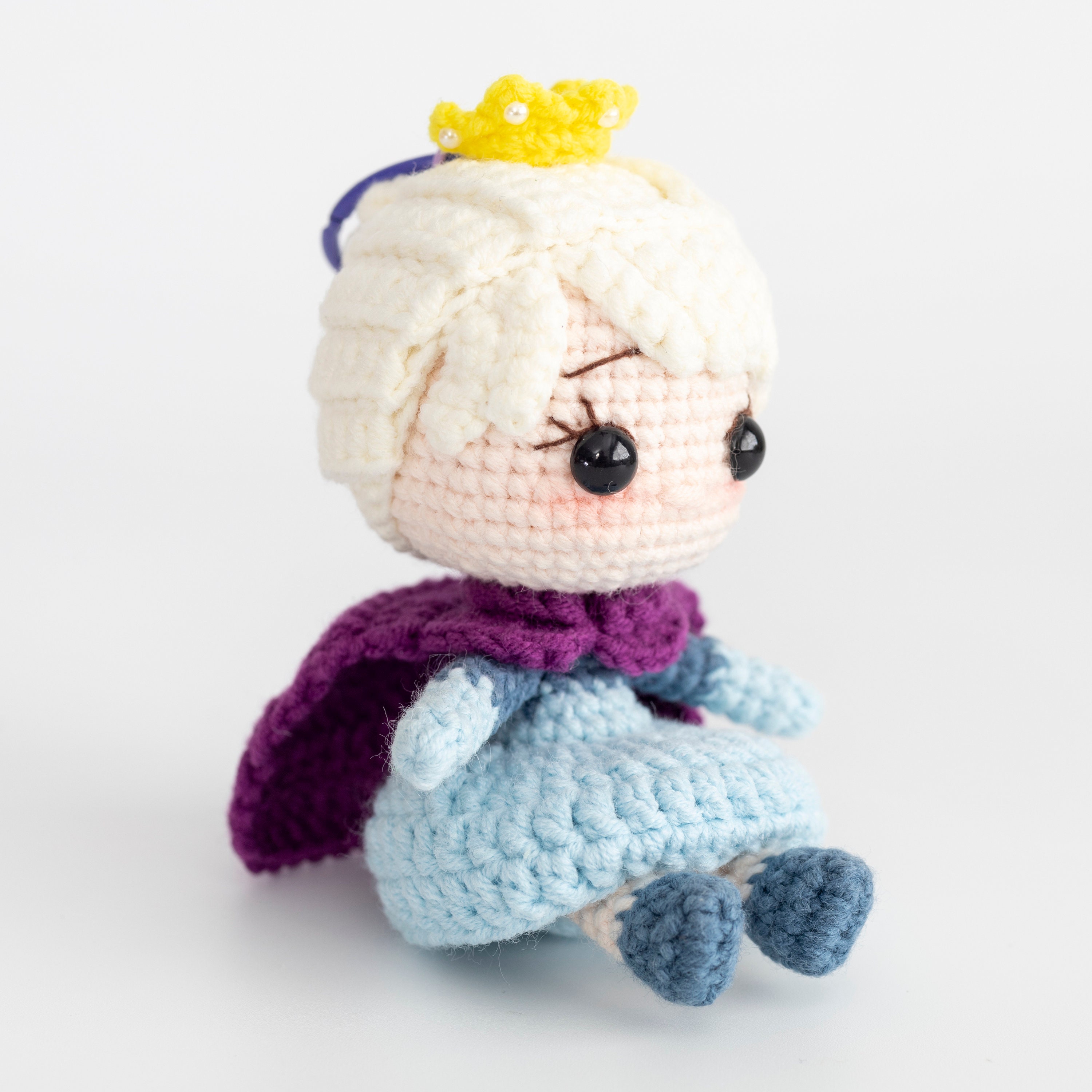 Crochet Princess Doll, Princess Keychain, Amigurumi Princess Keychain ...