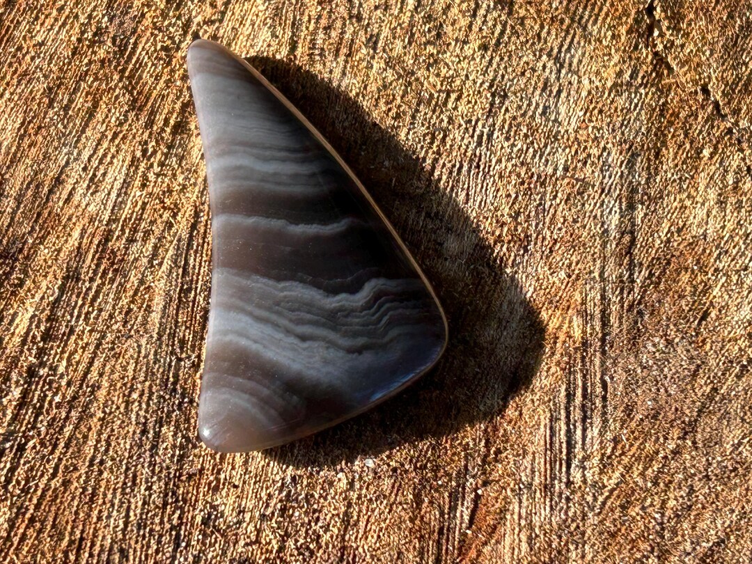 California Banded Obsidian Cabochon - 31mmx61mm Black and Silver ...