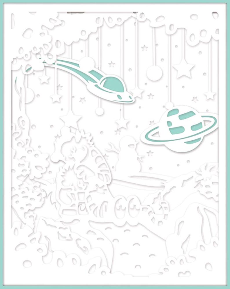 Calvin and Hobbes 3D Shadow Box SVG Files, Shadow Box Paper Cut for ...