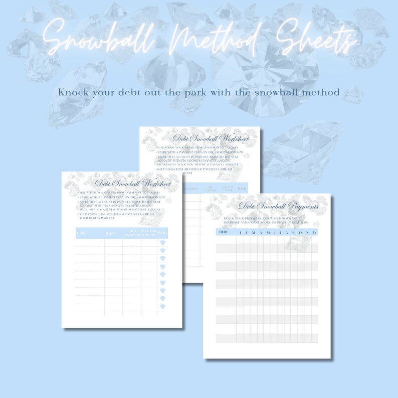 Snowball Method Tracker Diamond Edition - Etsy