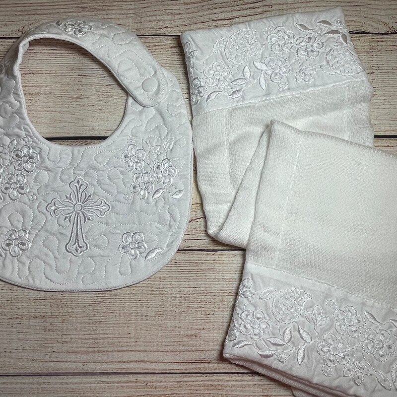Christening Bib - Etsy