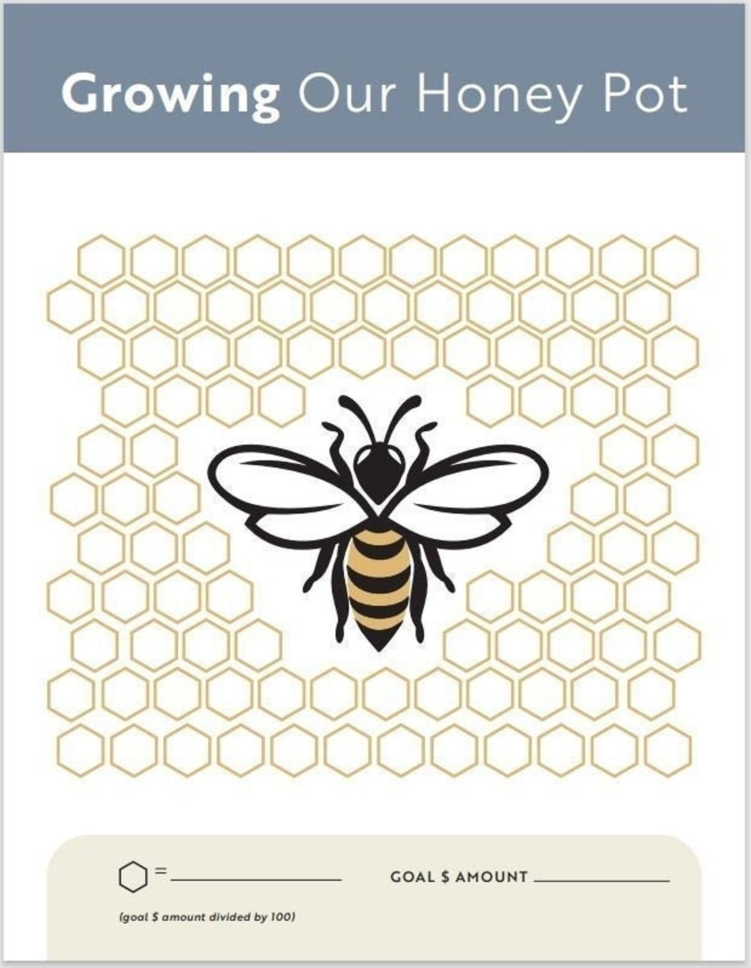 Emergency Fund Savings Tracker Printable - Honey Pot Bees Honeybee ...