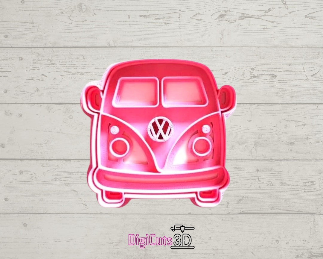 Plastic Cookie Cutter of VAN VW, Truck Hippie Theme 3D Printed for ...