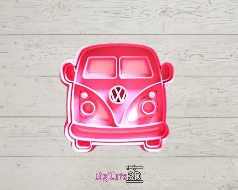 Plastic Cookie Cutter of VAN VW, Truck Hippie Theme 3D Printed for ...