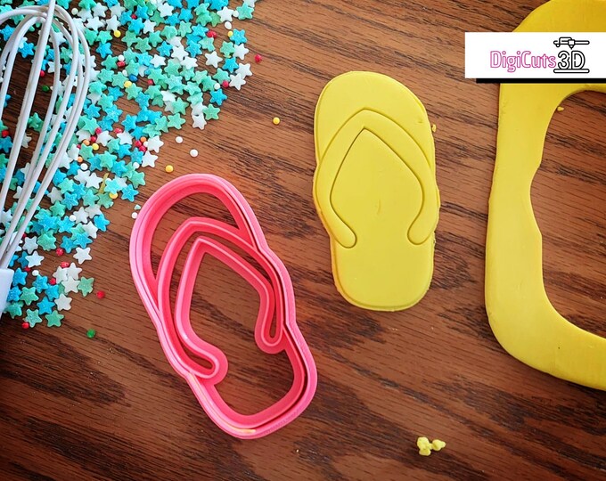 Single Flip Flop Cookie and Fondant Cutter - Etsy