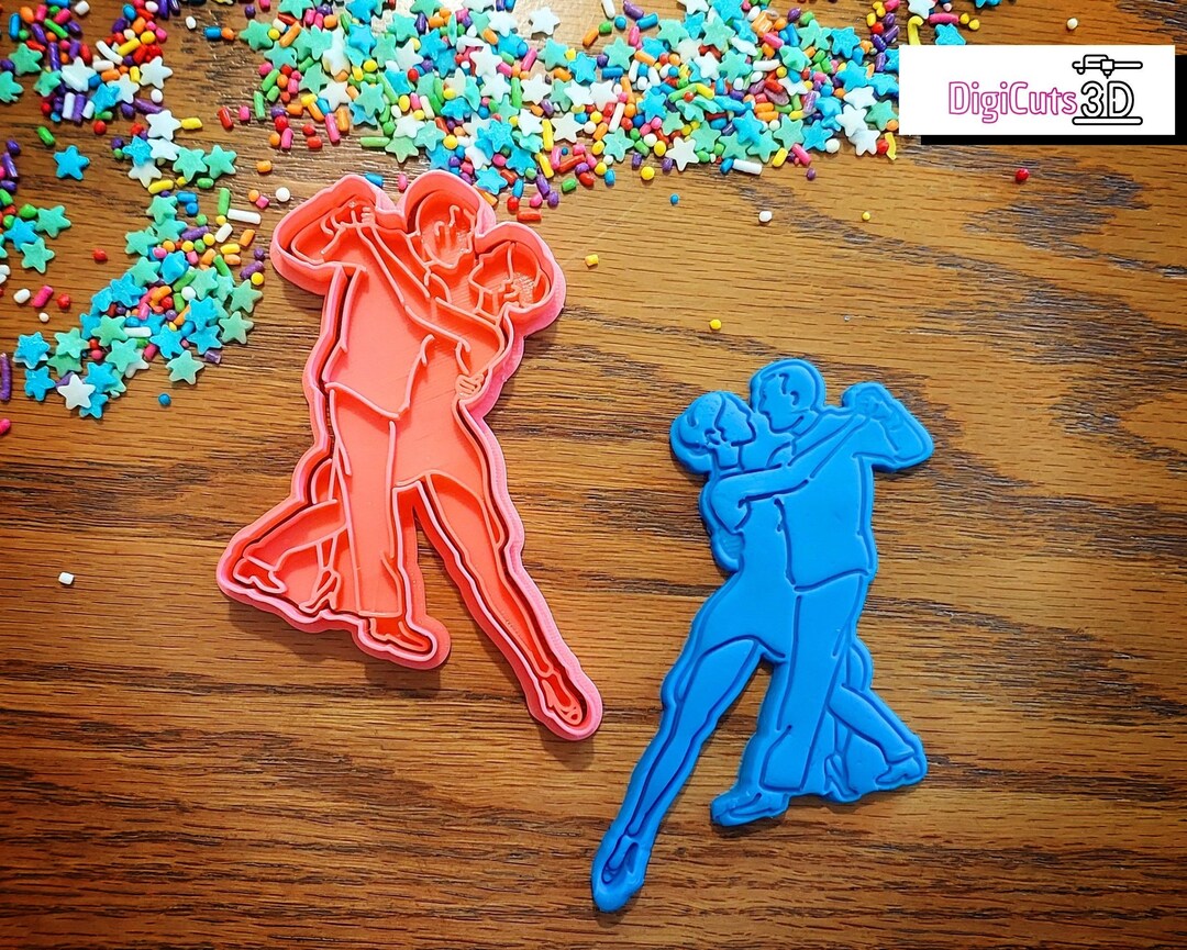 Tango Couple Cookie Cutter Dancers From Buenos Aires Themed 3D Printed ...