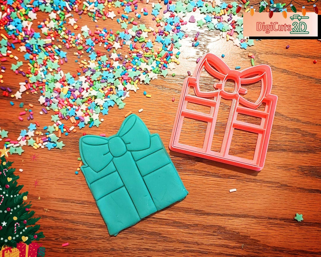 Christmas Present Cookie Cutter 3D Printed Mould of Gift Box Shape 8 X ...