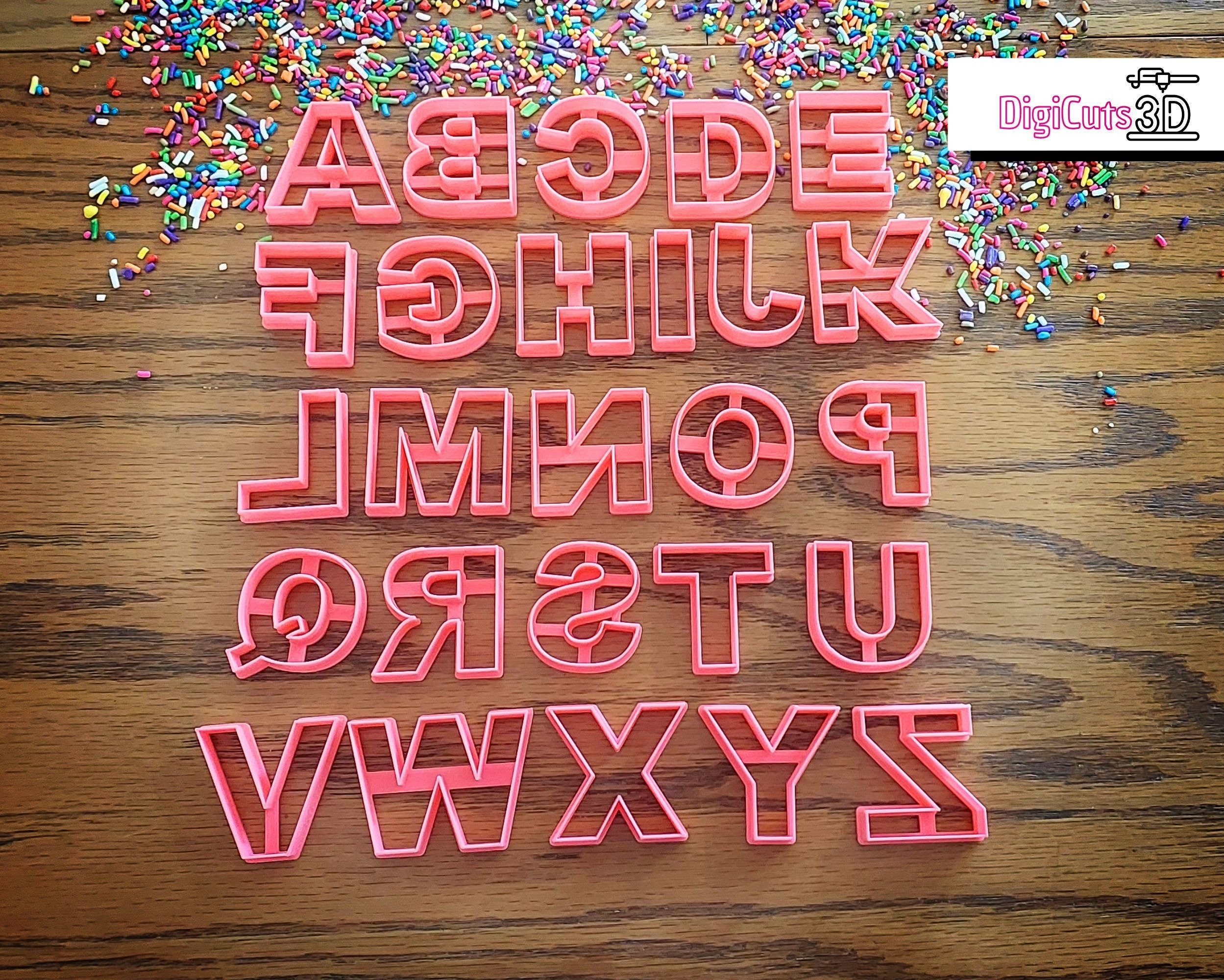 Plastic Alphabet Cutters for Cookie Dough, Fondant, Clay or Soap 26 ...