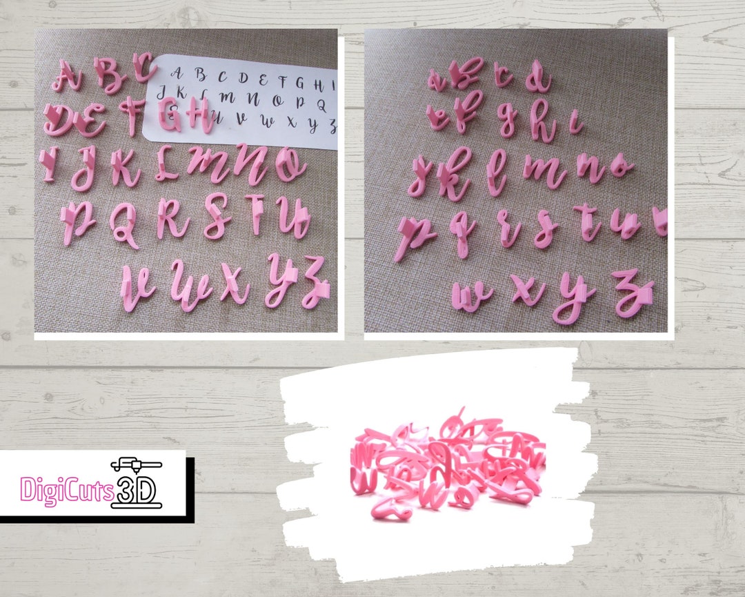 Plastic Alphabet STAMPS for Cookies Decoration 2 Cms 52 Stamps Capital ...
