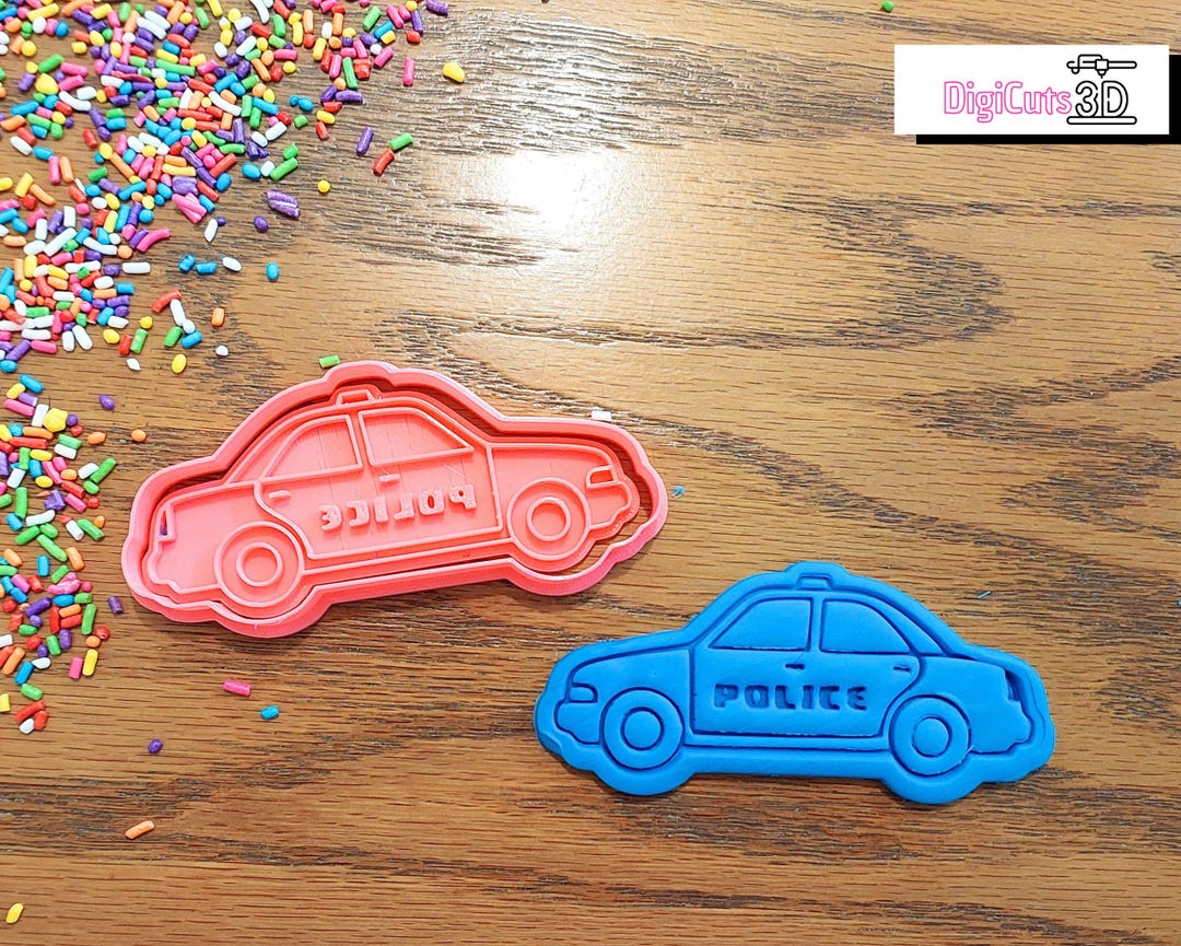 Police Car Cookie Cutter 3D Printed Vehicle Theme - Etsy