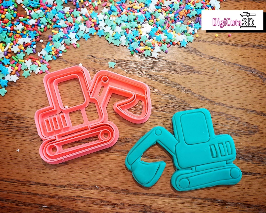 Bulldozer Cookie Cutter Construction Theme 3D Printed Fun and Creative ...