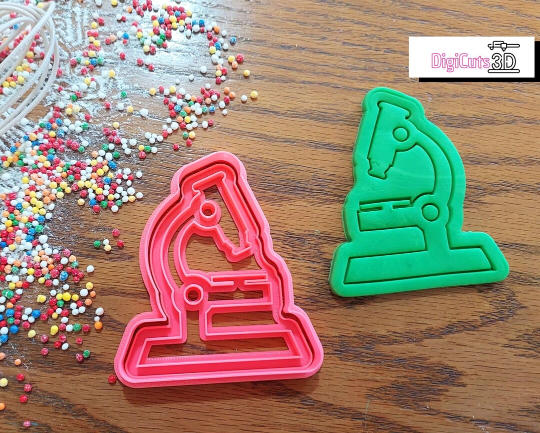 Plastic Cookie Cutter of Microscope Science Theme 3D Printed for Cookie ...