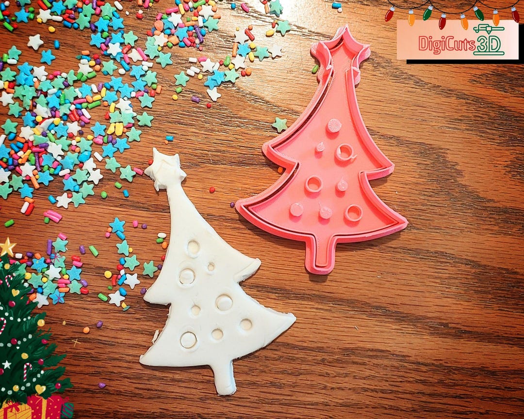 Classic Pine Tree Cookie Cutter 3D Printed Christmas Tree Shape Mold 11 ...