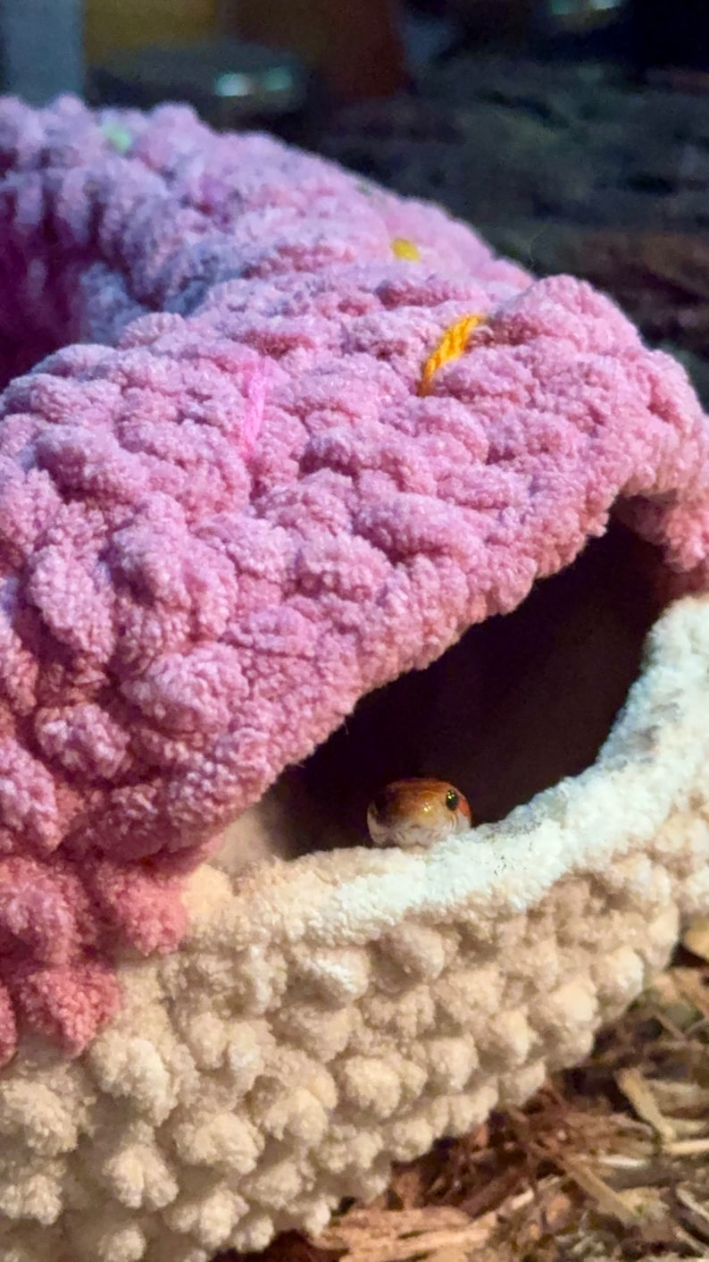 Brown Chocolate Cozy Crochet Donut Hide for Snakes and Small Animals - Etsy