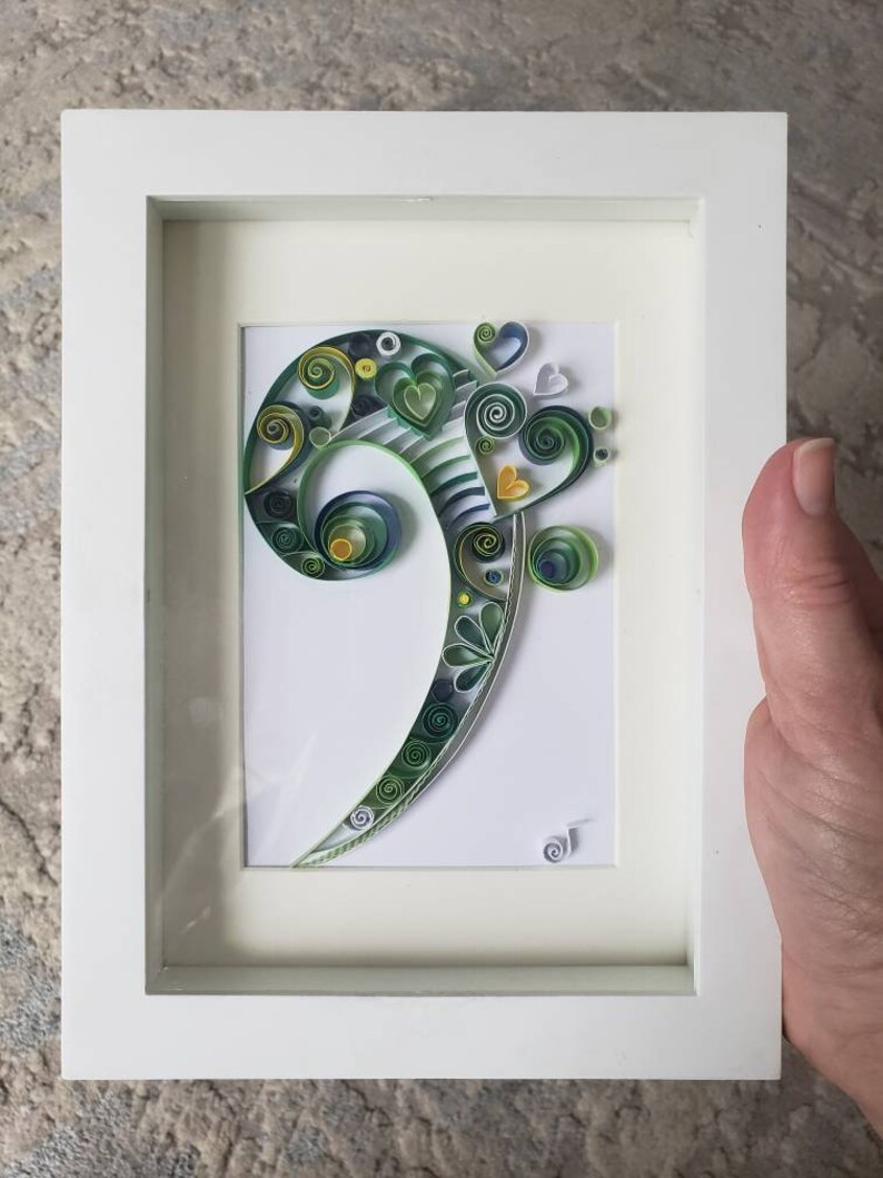 For the Love of Music - Paper Quilling Art in 6x8” Shadow Box Frame - Etsy