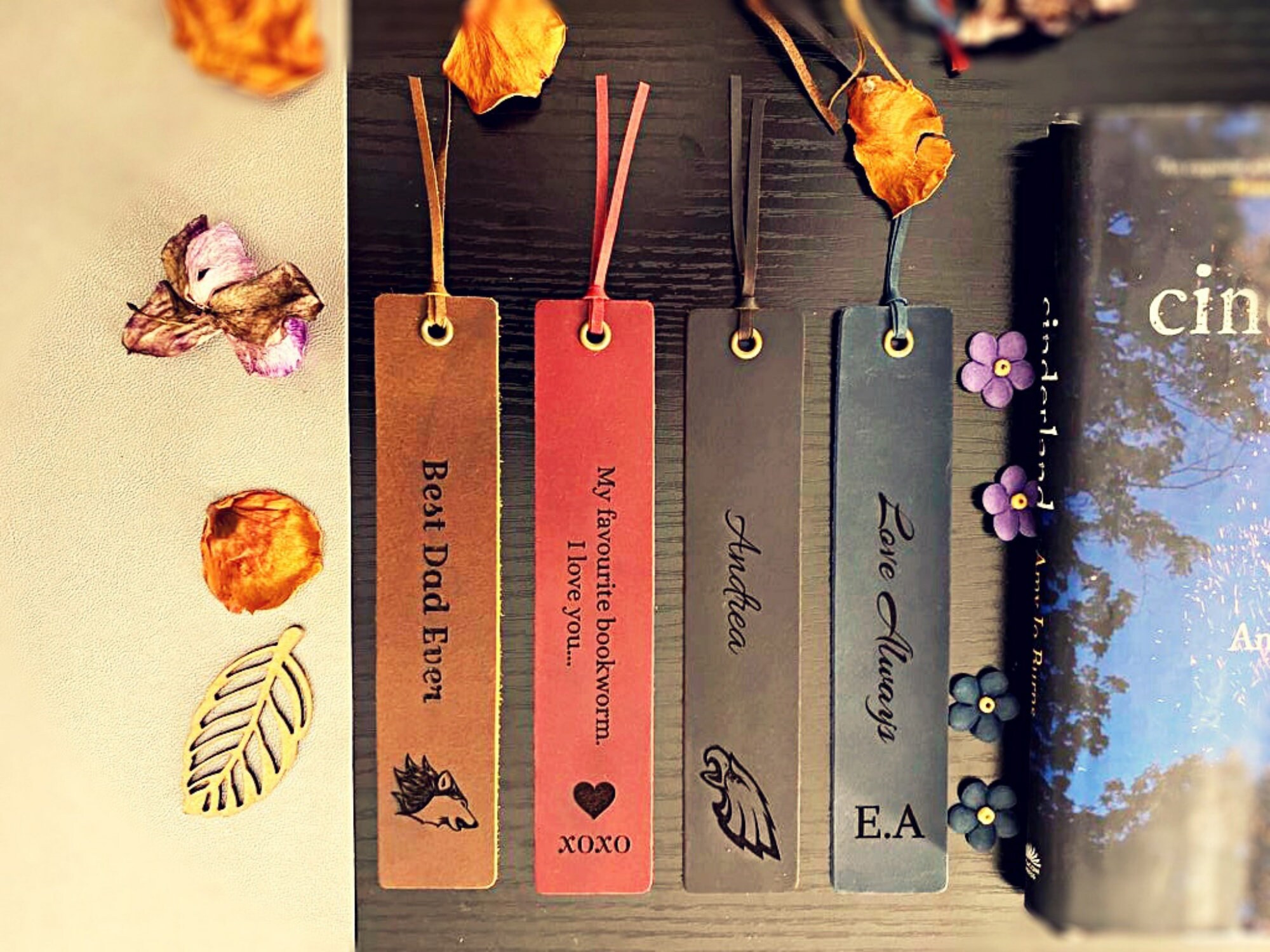 Personalized Bookmark Full Grain Leather Bookmark Handmade - Etsy