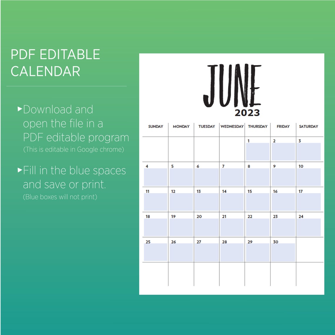 2023 Printable Calendar / Editable 2023 Calendar / Minimalistic ...
